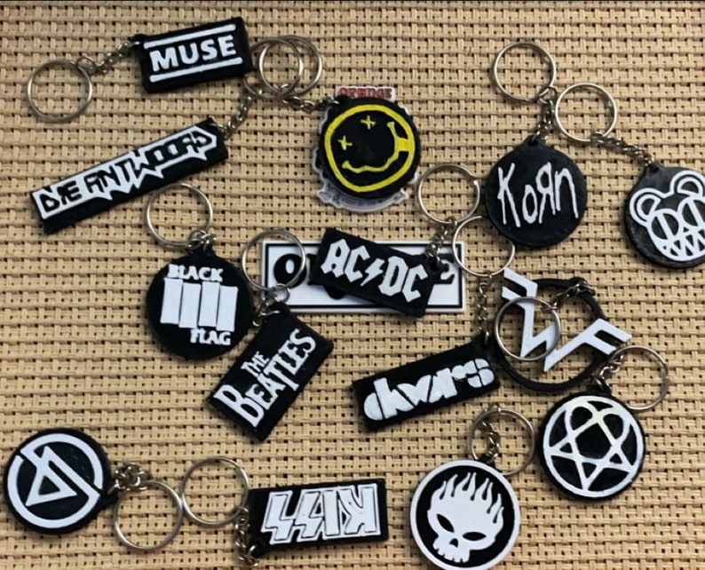 Rock Band Keychains - Etsy