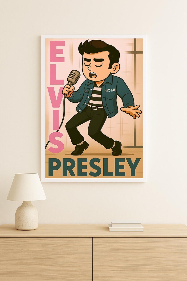 Elvis Presley Digital Art | Printable Music Legend Poster | Instant ...