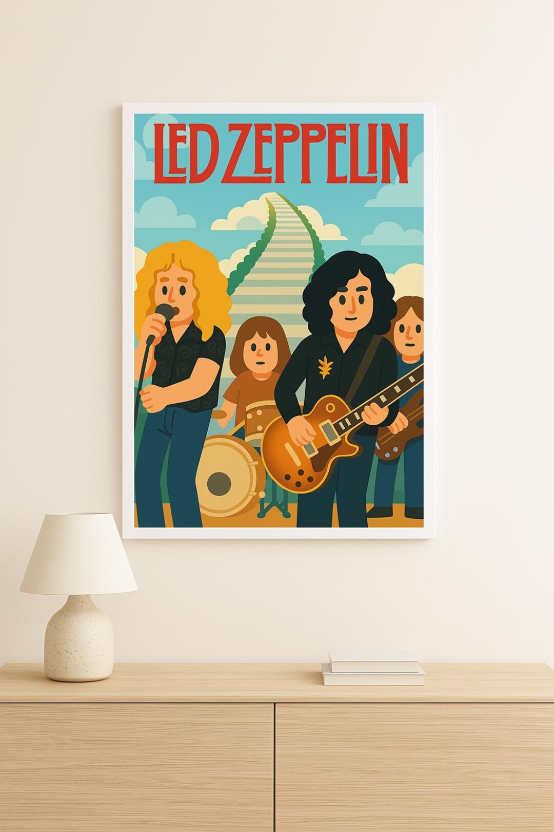 Led Zeppelin Digital Art | Printable Music Legend Poster | Instant ...