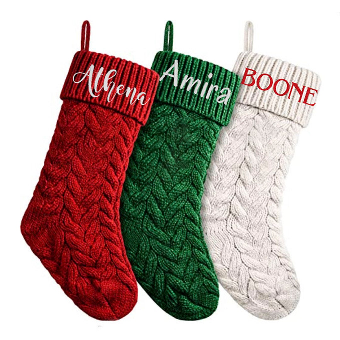 Embroidered Personalized Christmas Stockings, Christmas Gift ...