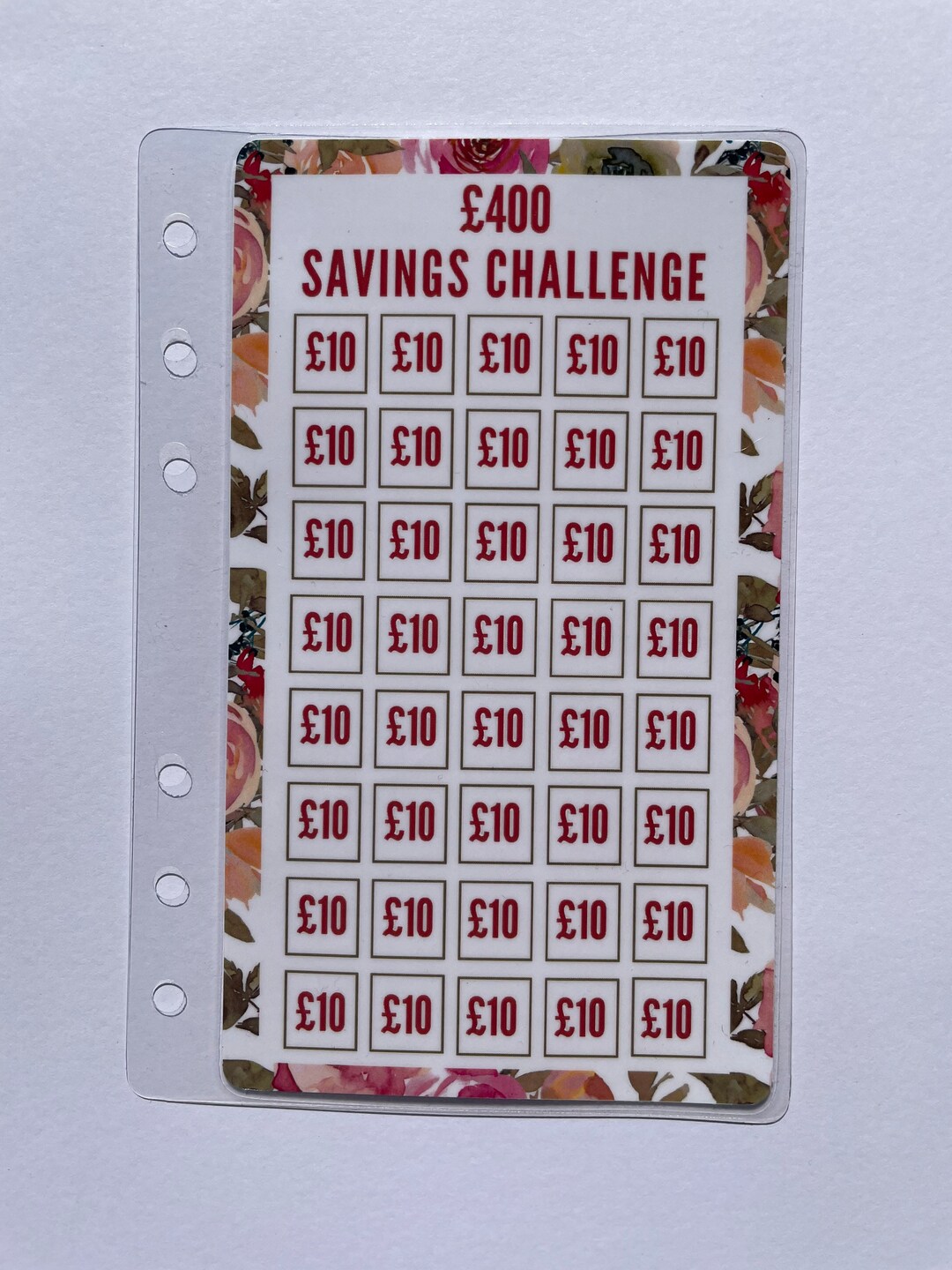 400 Pound Savings Challenge floral Print - Etsy