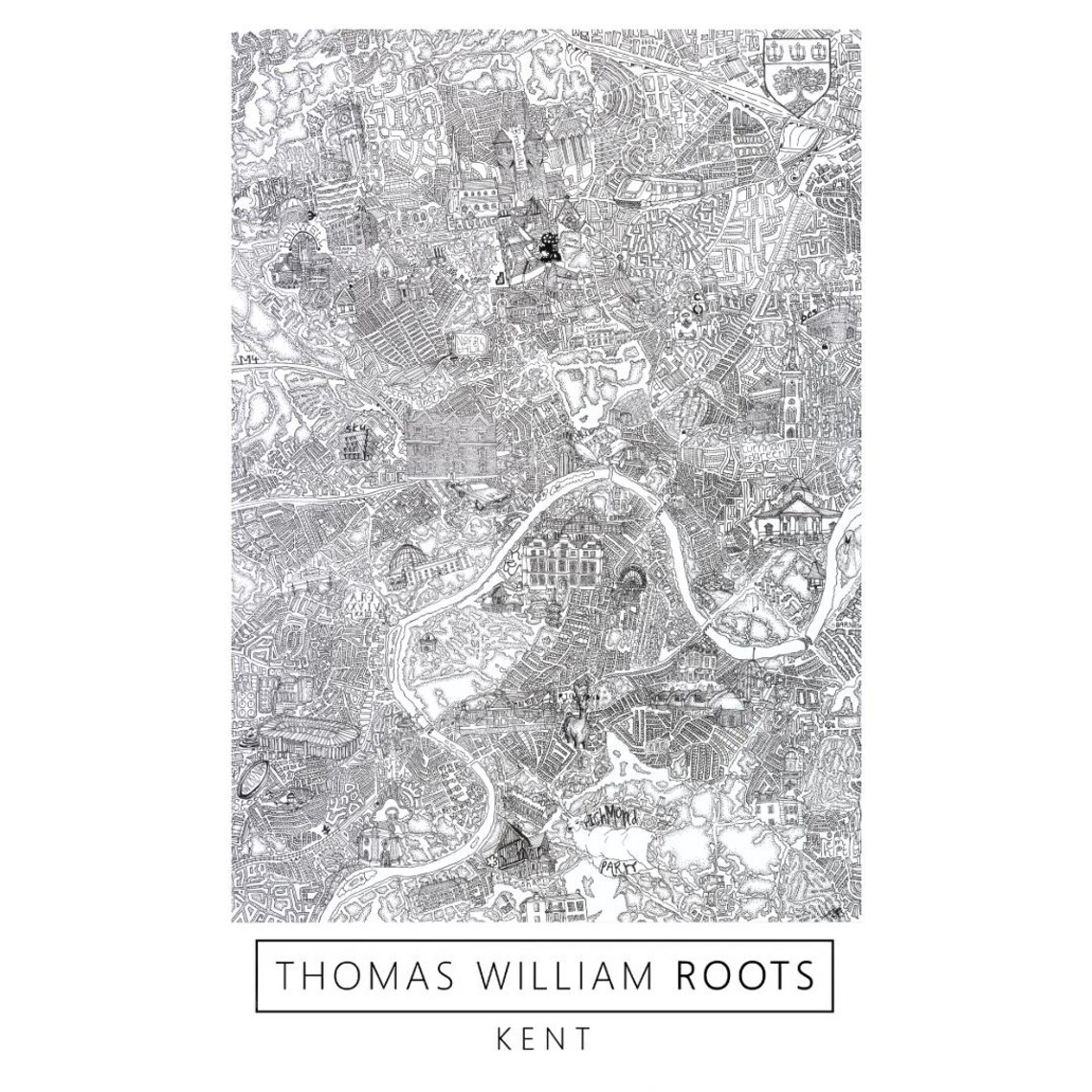 London Map Fine Line Hand Drawn the West GICLÉE PRINT - Etsy