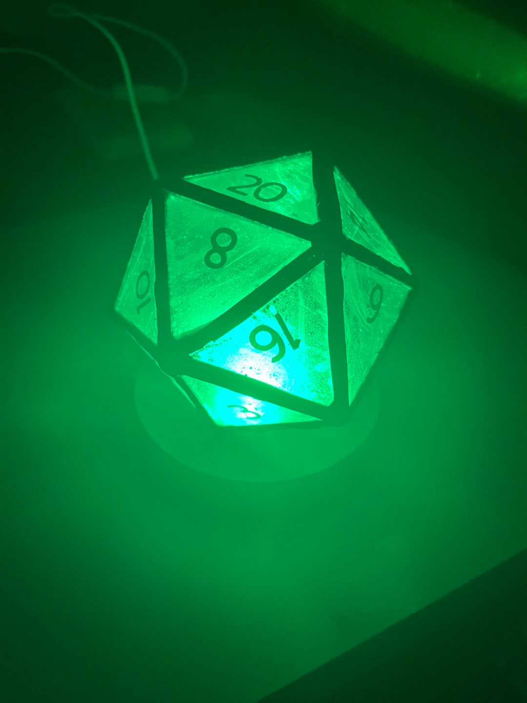D20 Stained Glass Lamp - Etsy