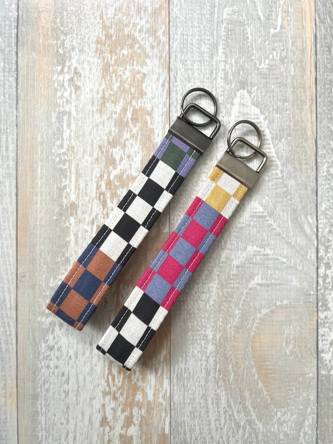 Checkered Keychain Wristlet - Etsy