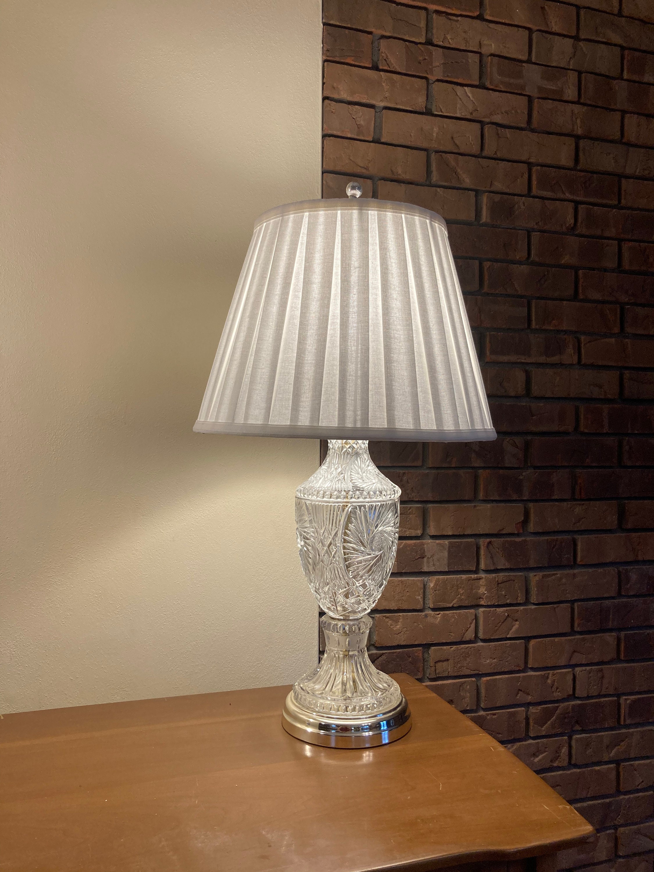 Vintage Set of Two Crystal Style Pinwheel Lamps - Regency Boho - Etsy