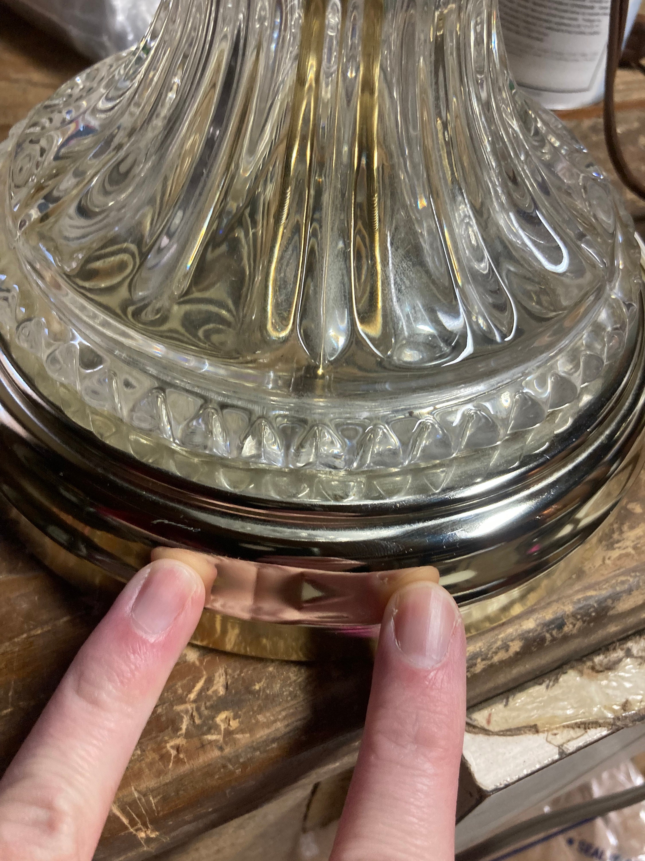 Vintage Set of Two Crystal Style Pinwheel Lamps - Regency Boho - Etsy
