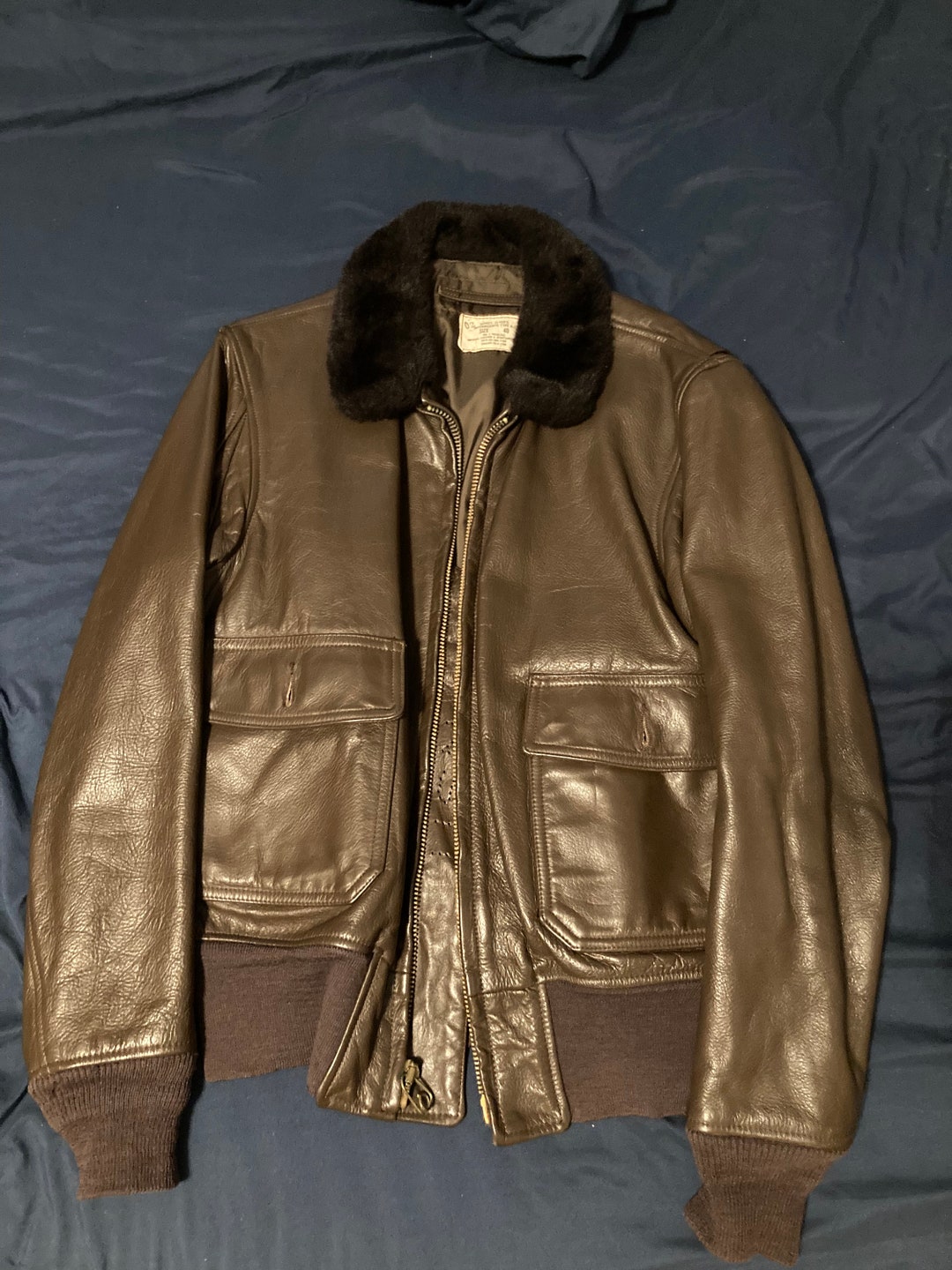 Vintage USN Flight Jacket - G1 - Size 40 Medium - Etsy