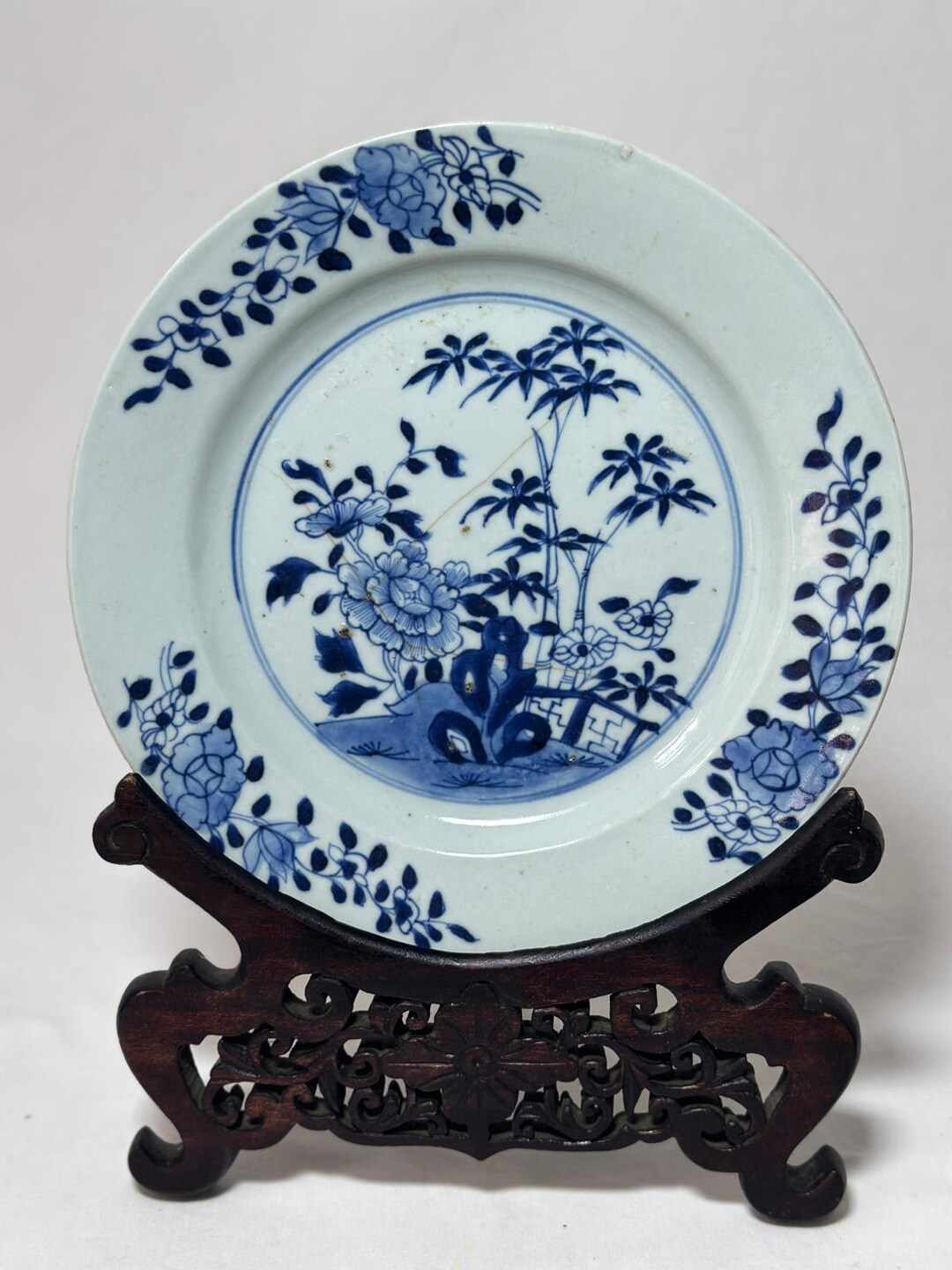 Chinese Blue and White Porcelain Plate From the 1700s - Etsy