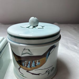 Gien - Centerpiece - Porcelain France - 1940-1950 Two Porcelain Boxes ...