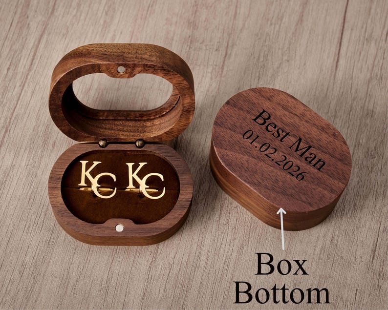 Custom Groomsmen Cufflinks Set, Personalized Initial Cufflinks for Men ...