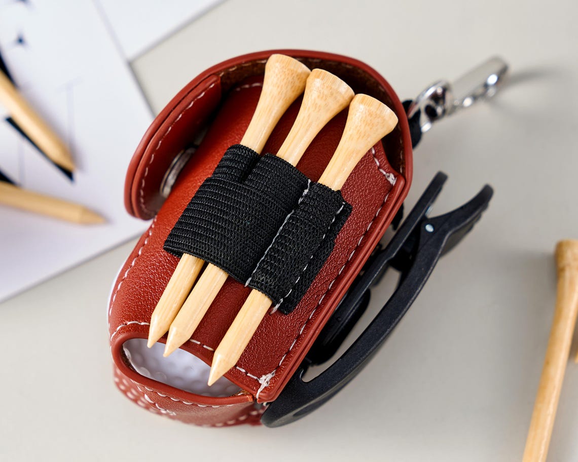 Engraved Leather Golf Travel Bag, Custom Golf Ball Holder & Pouch ...
