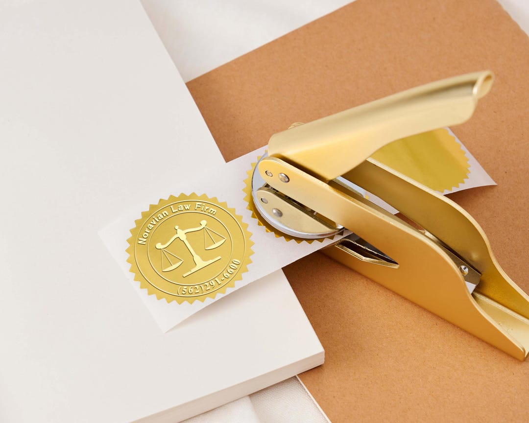 Custom Logo Embosser, Professional Seal Stamp for Business Documents ...
