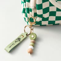Blue Glass Flower Keychain: Cute Bag Charm - Etsy