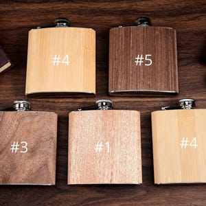 Custom Engraved Wooden Flask Set With Cups, Personalized Groomsmen ...