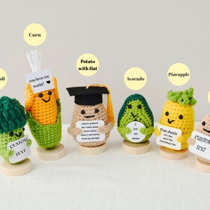 Positive Potato Crochet Desk Decor, Handmade Emotional Support Gift ...