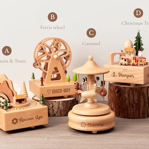 Personalized Wooden Music Box for Kids, Custom Music Box With Name ...