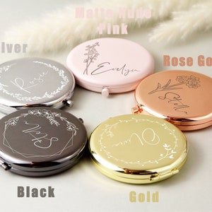 Personalized Compact Mirror, Bridesmaid Proposal & Best Friend's ...