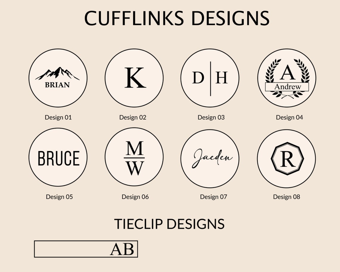 Personalized Cuff Links Box With Custom Design, Wooden Cufflinks for ...