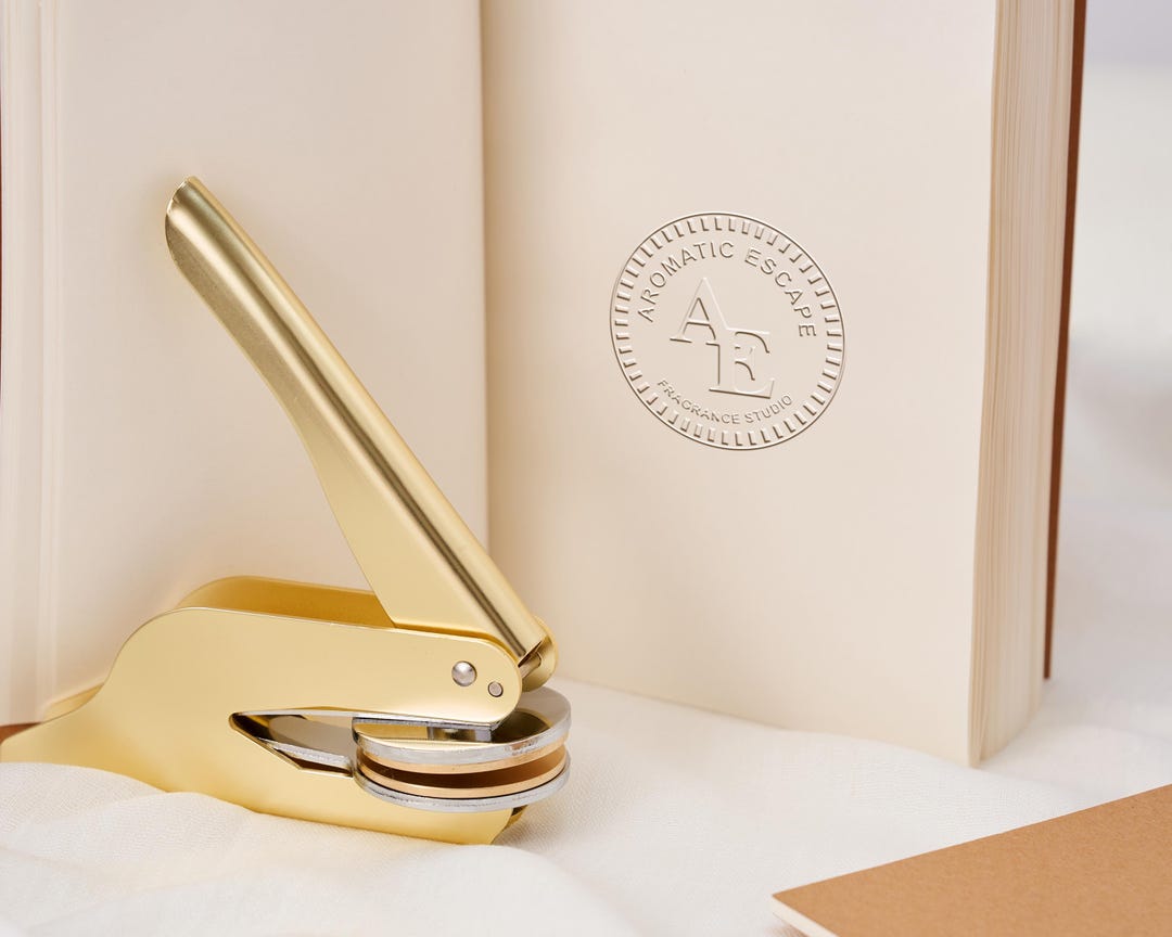 Custom Logo Embossing Stamp, Emblem Embosser for Business, Company ...