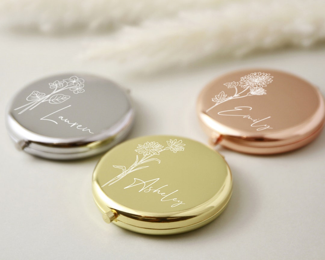 Personalized Compact Mirror,gifts for Bridesmaid Proposal & Best Friend ...