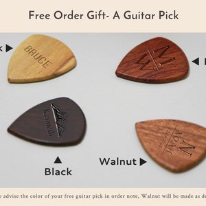 Personalized Guitar Capo, Custom Engraved Wood Grain Capo, Music Gift ...