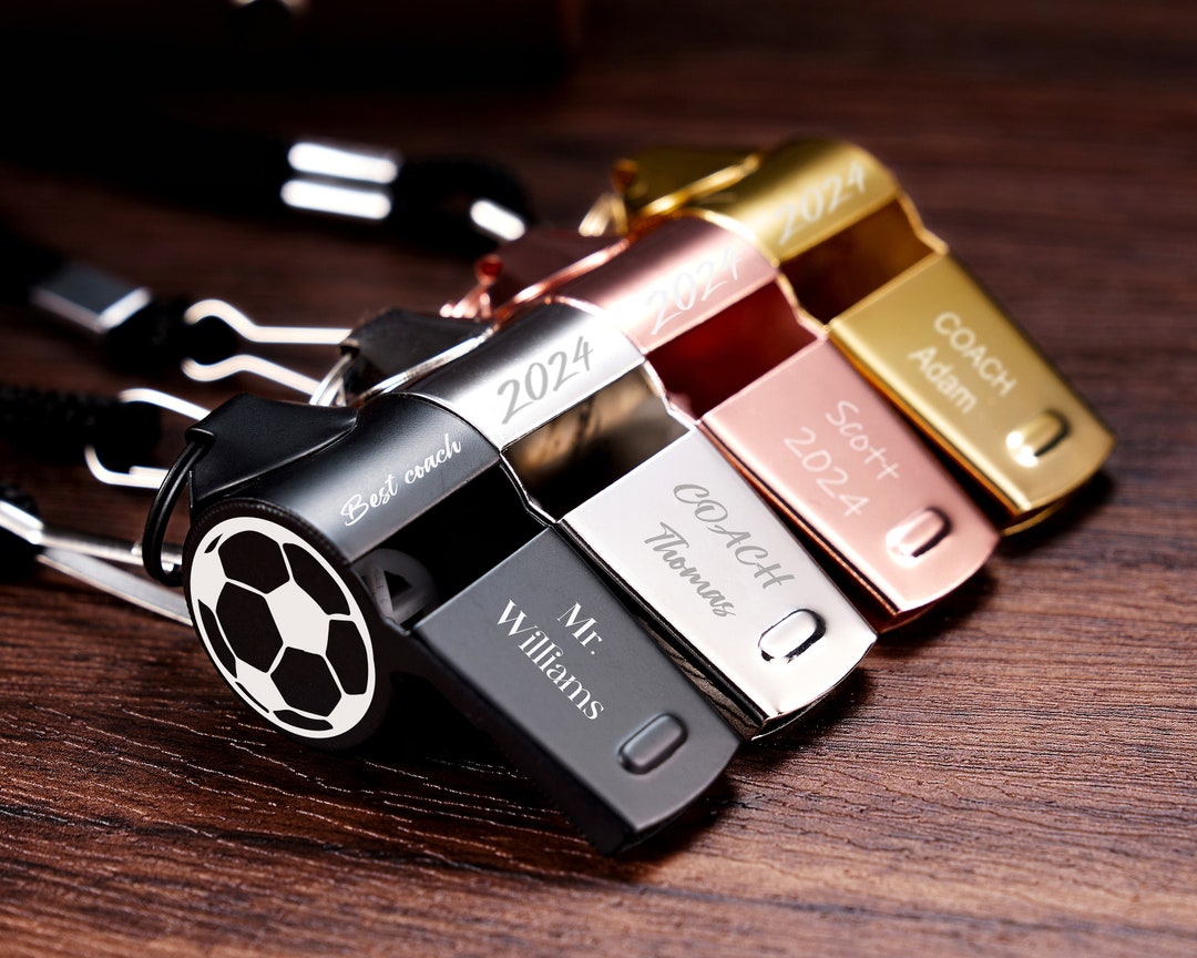 Personalised Whistle With Engraving, Custom Sport Gift for Football ...