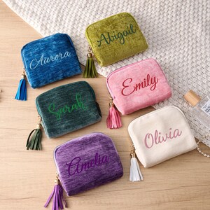 Custom Embroidered Jewelry Pouch, Personalized Travel Jewelry Case ...