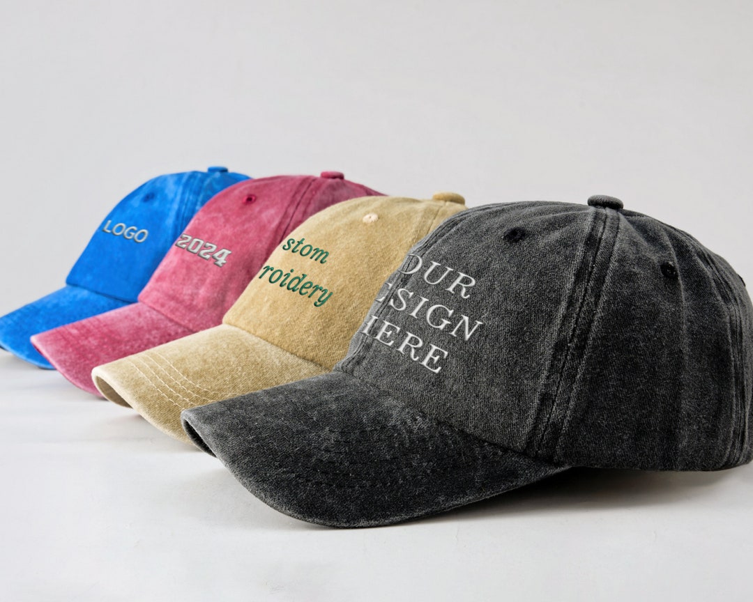 Embroidered Cap With Name and Logo, Personalized Bridesmaid Cap With ...