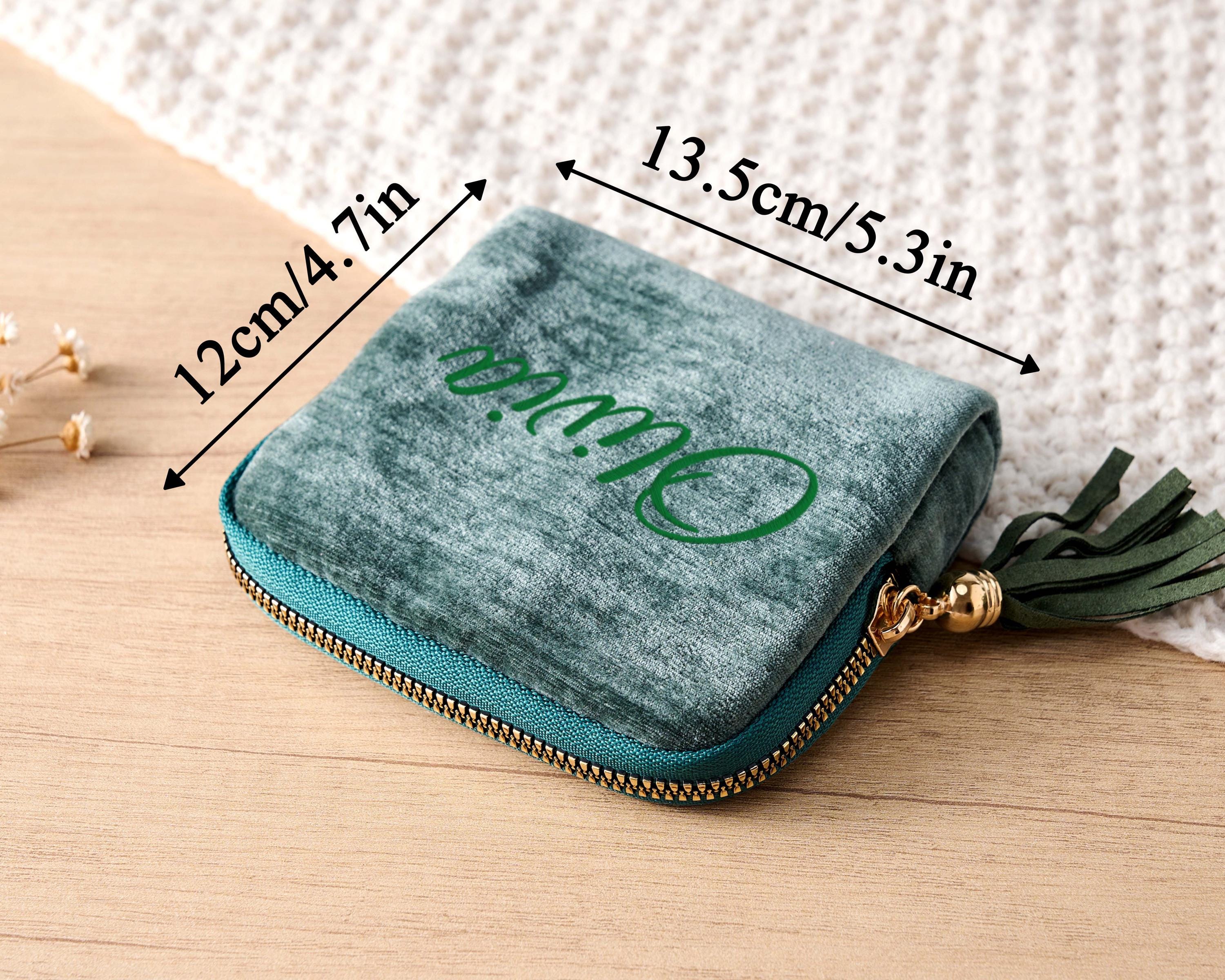 Custom Embroidered Jewelry Pouch, Personalized Travel Jewelry Case ...