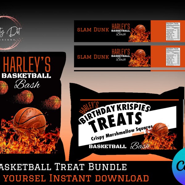 Basketball Chip Bag - Etsy