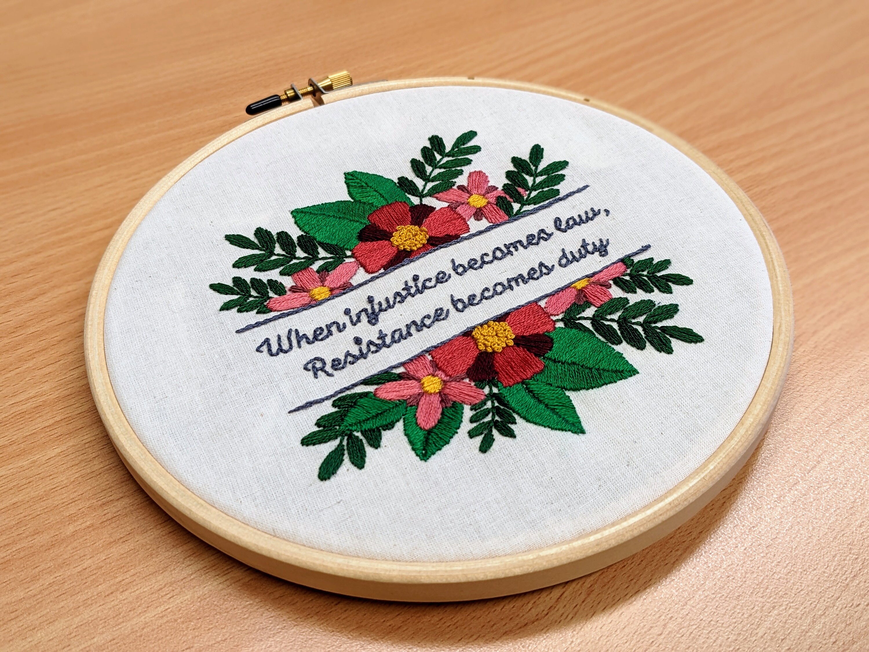 Resistance Embroidery Pattern (PDF) - Etsy