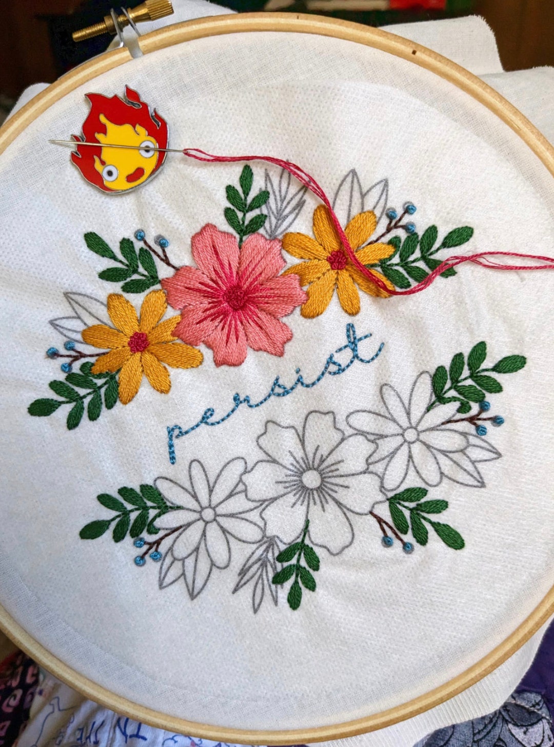 PERSIST Political Embroidery Pattern (stick-on) - Etsy