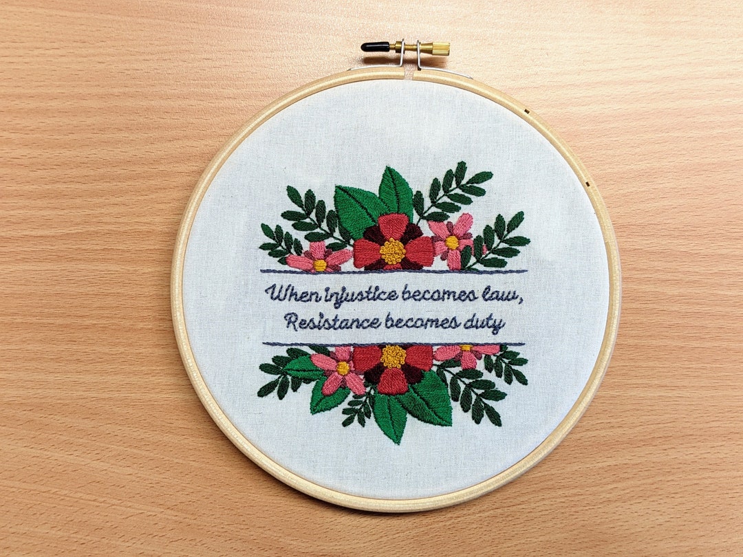 Resistance Embroidery Pattern (PDF) - Etsy