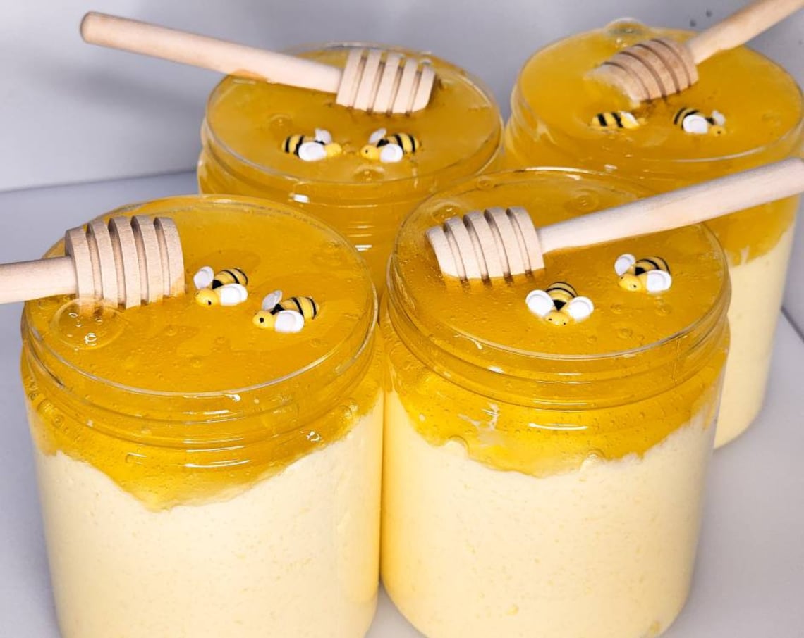 Honey Bee Cloud Slime Bee Themed Slime Cloud Slime Slime - Etsy UK