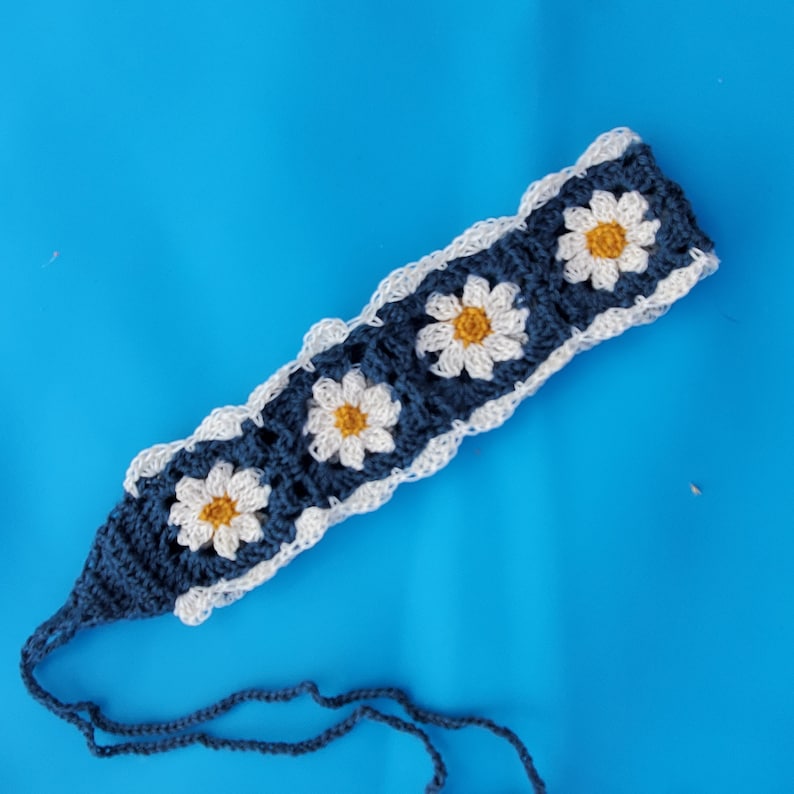 Daisy Flower Crochet Summer Headband Pattern Lace Design Beginner ...