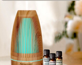 Wooden Essential Oil Diffuser for Desk Wood Reed Diffuser - Etsy