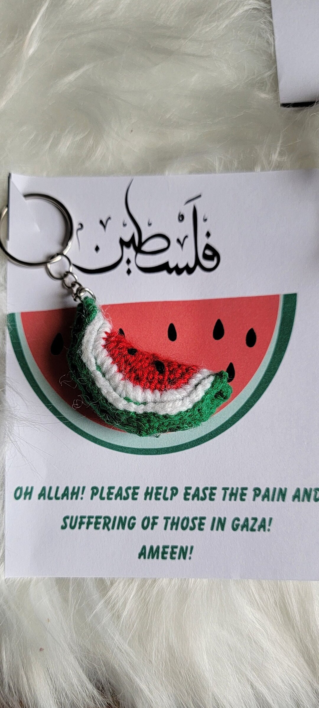 Watermelon Crochet Keychain | Palestine | Keepsake | Keyring - Etsy