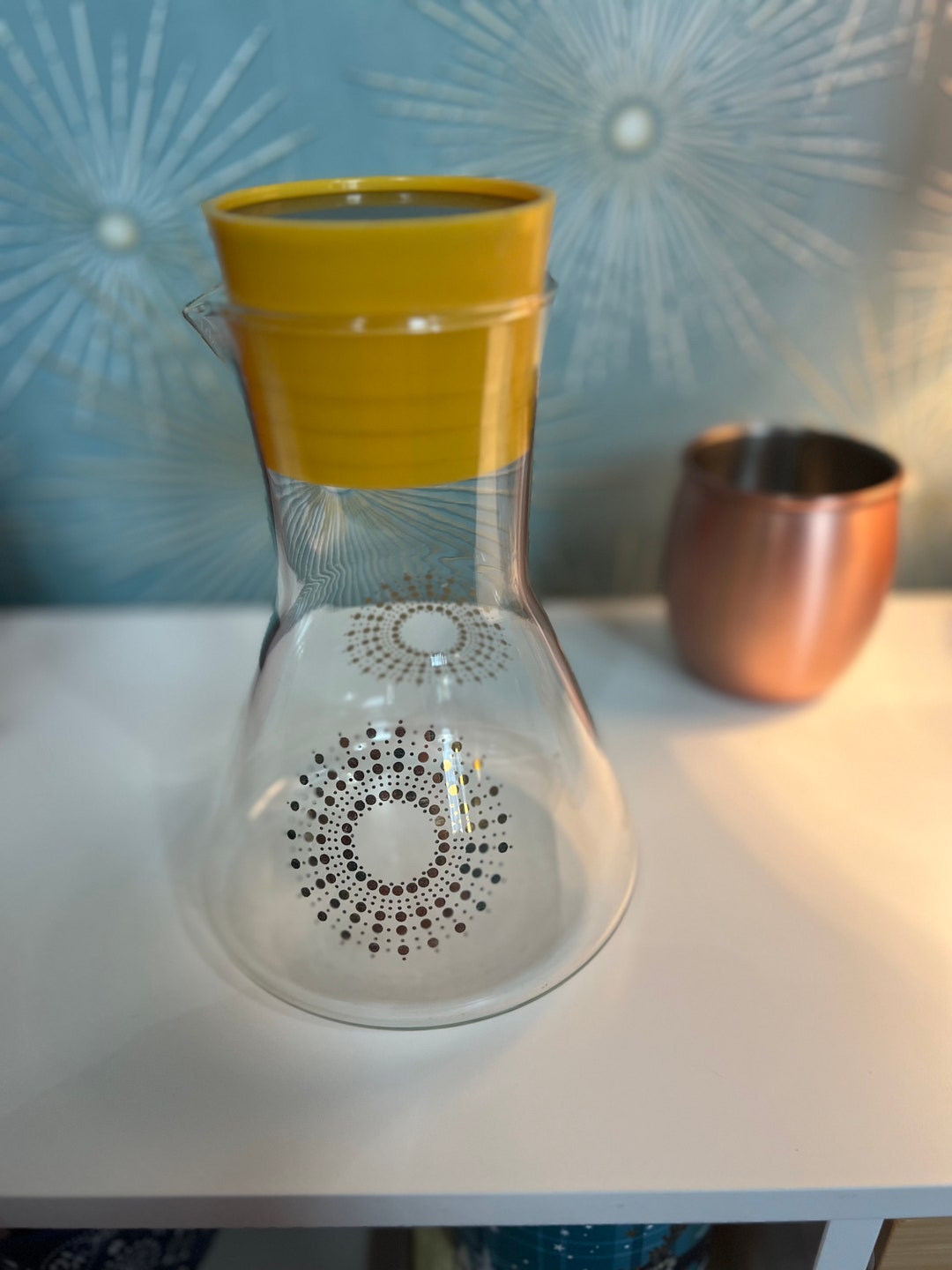 Vintage 1970s Atomic Sunburst Carafe by Pyrex - Etsy