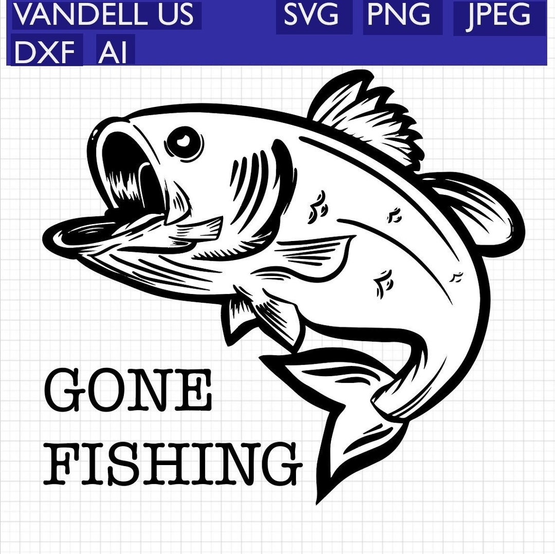 Gone Fishing SVG Digital Download Pdf/dxf/jpeg/ai - Etsy Australia
