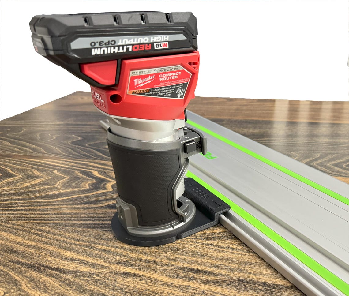 Guide Rail Adapter for Milwaukee 2723-20 Trim Router - Made in USA ...