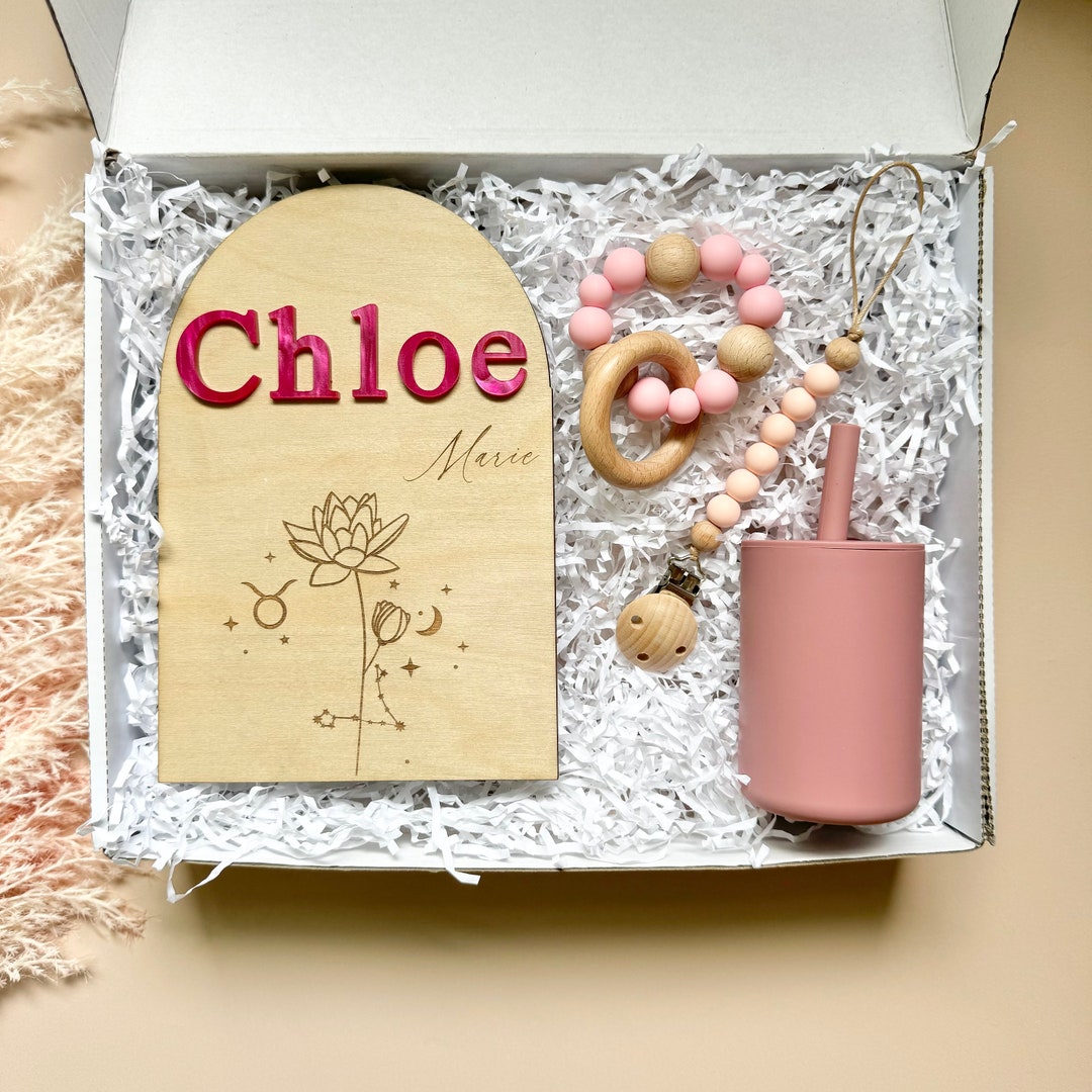 Personalized Girl Baby Gift Set Newborn Gift for Baby Shower Girl Gift ...