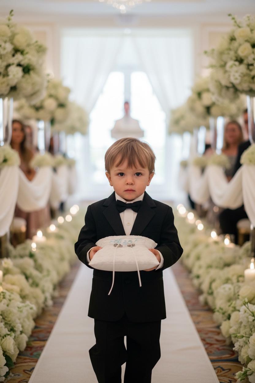 Ring Bearer Pillow Wedding Band Personalized Ring Holder Keepsake Ring ...