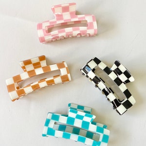 Retro Checker Hair Claw Clip Retro Hair Accessories Hair Claw Clip ...