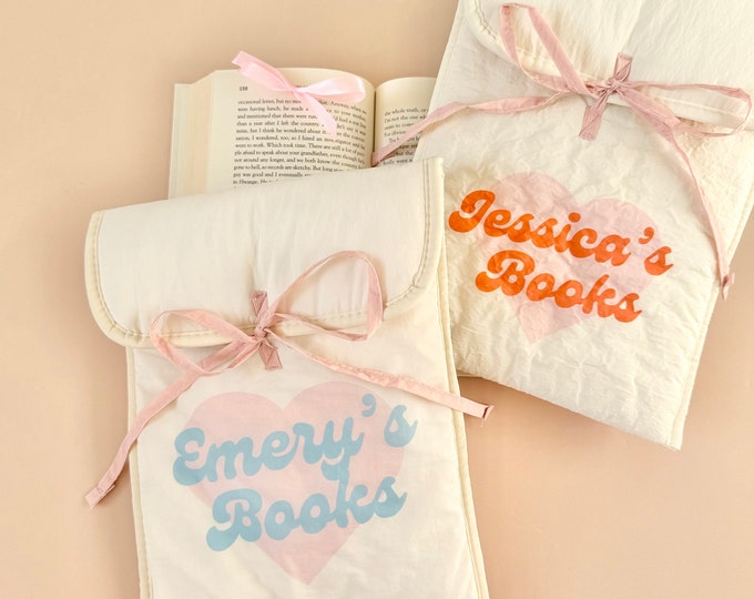 Personalized Book Sleeve Custom Embroidered Book Sleeve Kindle Sleeve ...