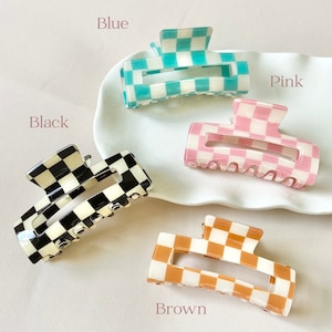 Retro Checker Hair Claw Clip Retro Hair Accessories Hair Claw Clip ...