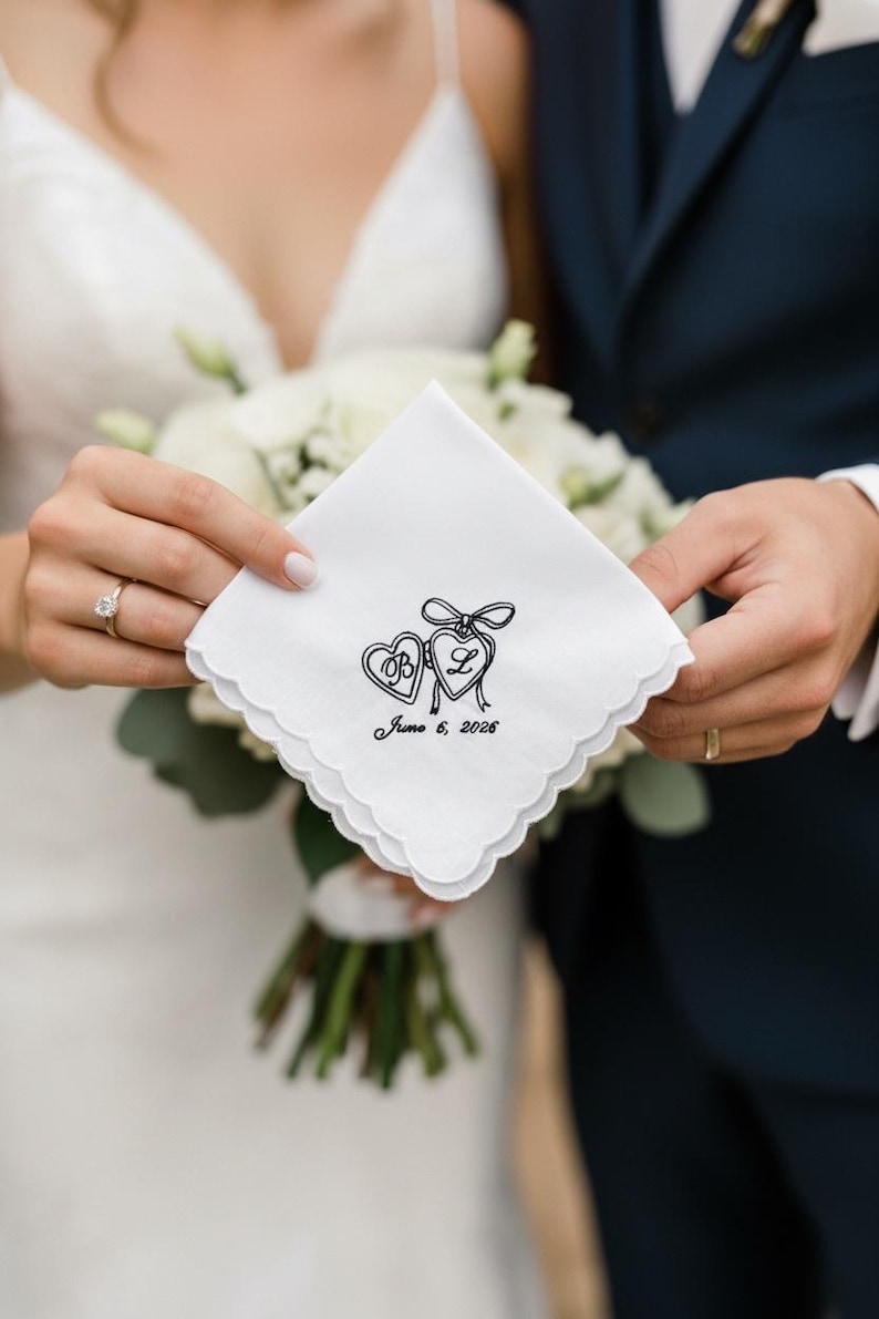 Personalized Handkerchief Embroidered Bride to Be Bridal Shower ...