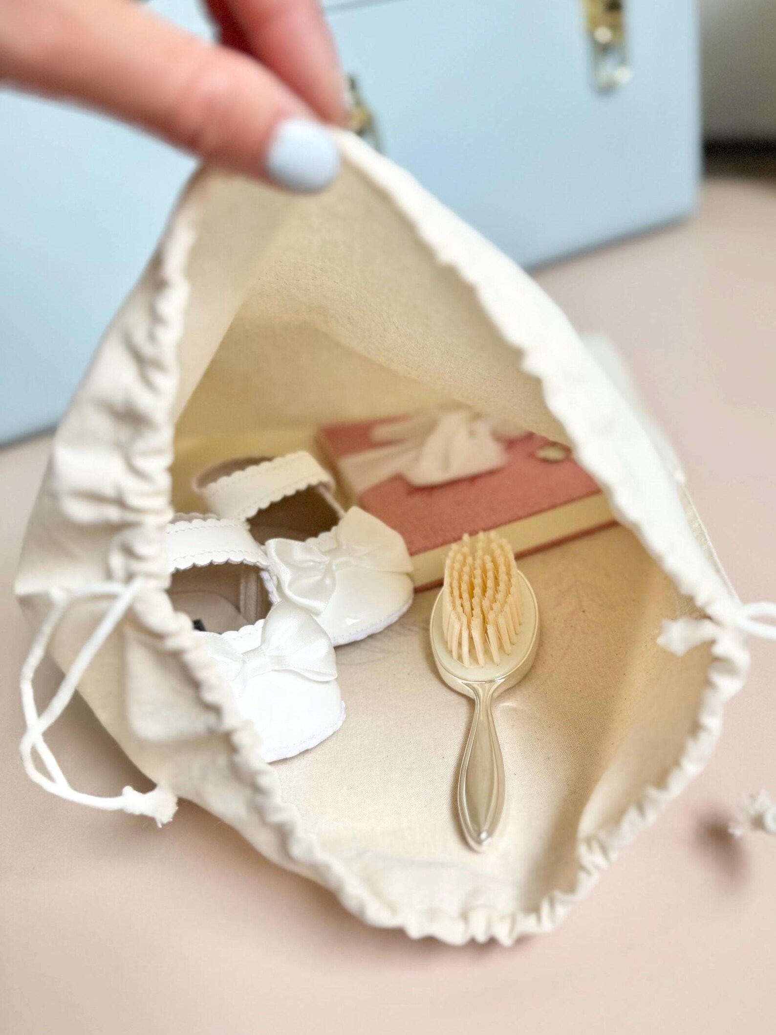 Personalized Dust Bag for Keepsake Trunk Baby Clothes Storage for ...