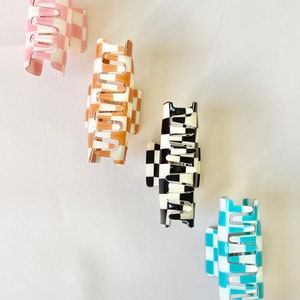 Retro Checker Hair Claw Clip Retro Hair Accessories Hair Claw Clip ...