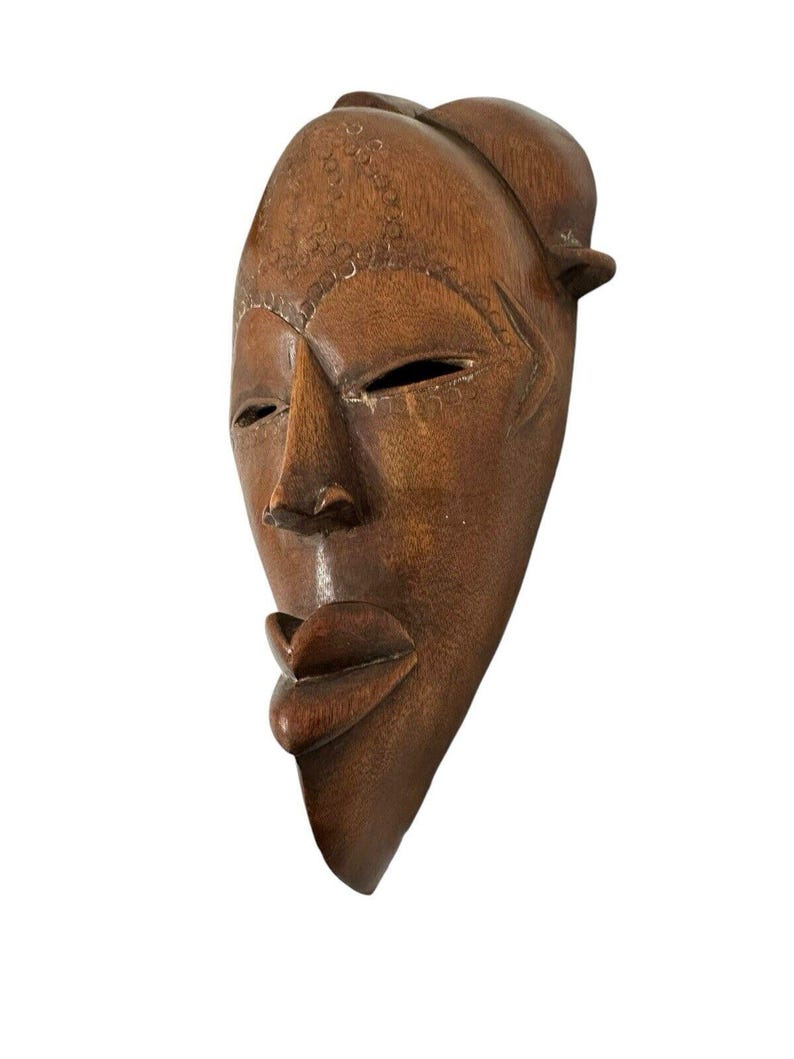 African Wood Masks Ethnic Art Tribe Ivory Coast Masque Bois Afrique ...