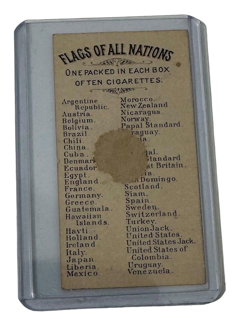 1887 N9 Allen and Ginter’s Flags of All Nations Allen & Ginter Paraguay ...